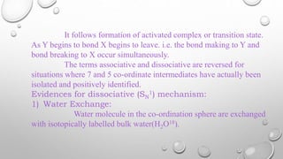 Labile & inert and substitution reactions in octahedral complexes | PPTX