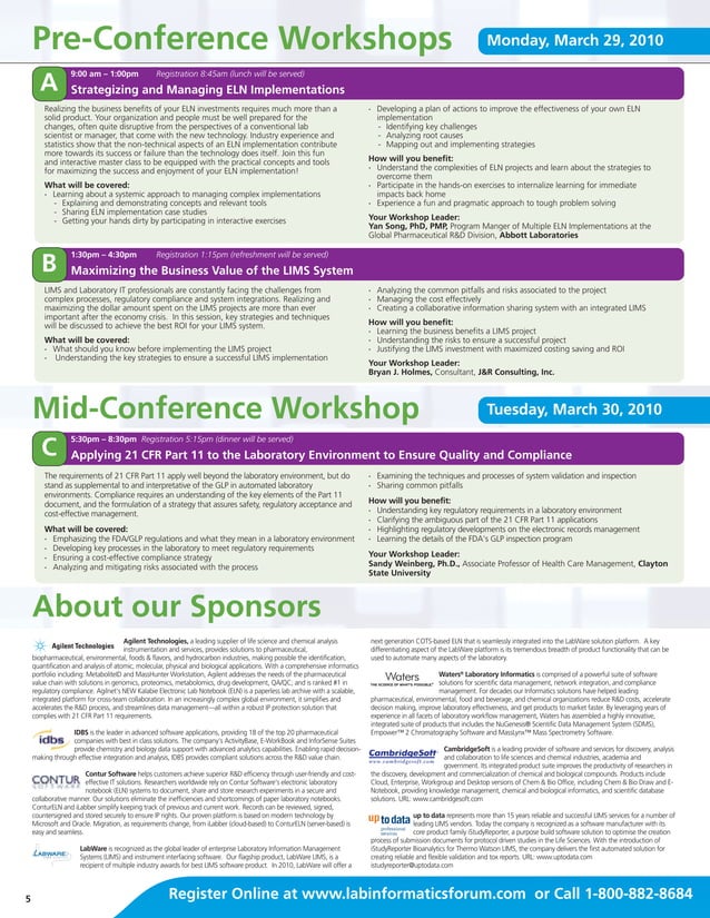 Laboratory Informatics 2010 | PDF