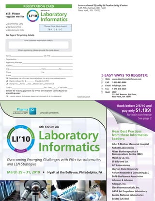 Laboratory Informatics 2010 | PDF
