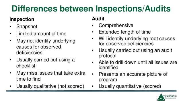 Inspections Vs Audits | Inspection vs Audit: What’s the Difference? – HGPOW