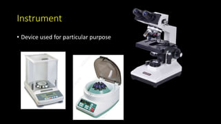 Lab instrumentation | PPTX
