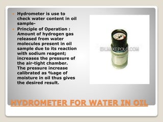 Lab instruments & techniques (Water Treatment Plant) | PPTX
