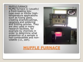 Lab instruments & techniques (Water Treatment Plant) | PPTX