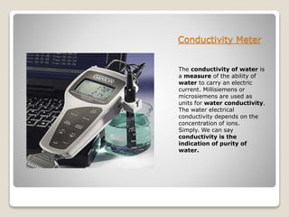 Lab instruments & techniques (Water Treatment Plant) | PPTX
