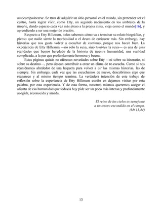 La biografía de Etty Hillesum - Michael Davide Semeraro | PDF