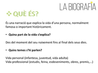 La biografia ILEC 6è | PPTX