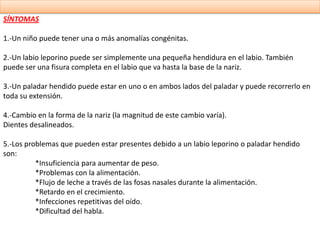 LABIO FISURADO Y PALADAR HENDDO | PPTX