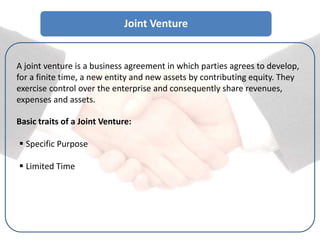 LAB - Joint Ventures in India | PPTX