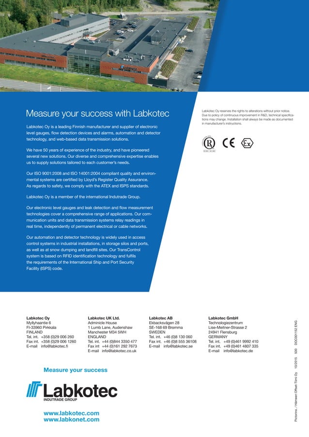 Labkotec applications guide_eng_2015_net (002) | PDF