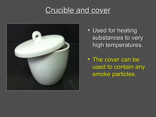 Crucible And Cover Laboratory Apparatus