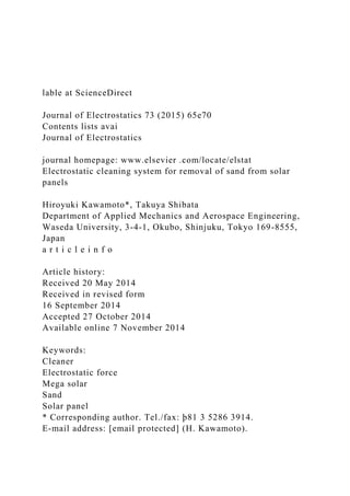 lable at ScienceDirectJournal of Electrostatics 73 (2015) .docx