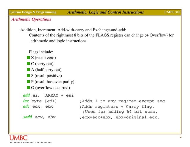 Lab lect03 arith_control | PPT