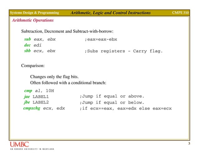 Lab lect03 arith_control | PPT