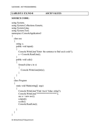 .net progrmming part1 | PDF