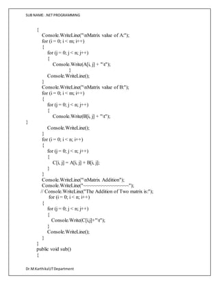 .net progrmming part2 | PDF