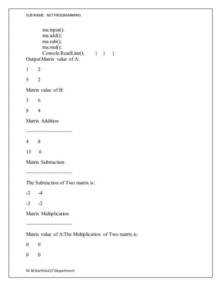 .net progrmming part2 | PDF