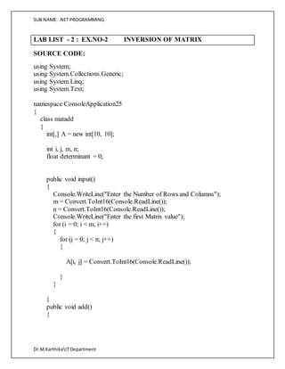 .net progrmming part2 | PDF