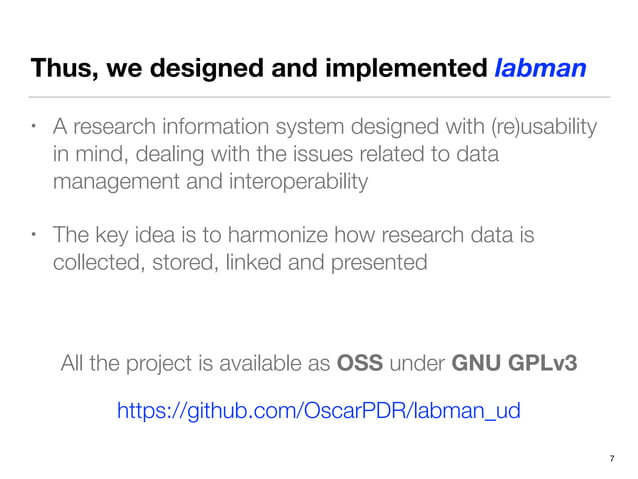 Labman: a Research Information System to Foster Insight Discovery Through Visualizations | PPT