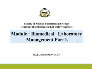 laboratoryy managment including methodss | PPT