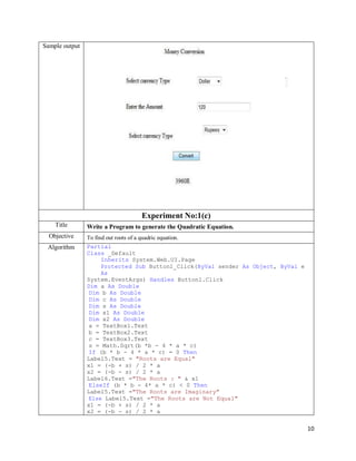 Asp.net Lab manual | PDF