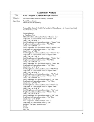 Asp.net Lab manual | PDF