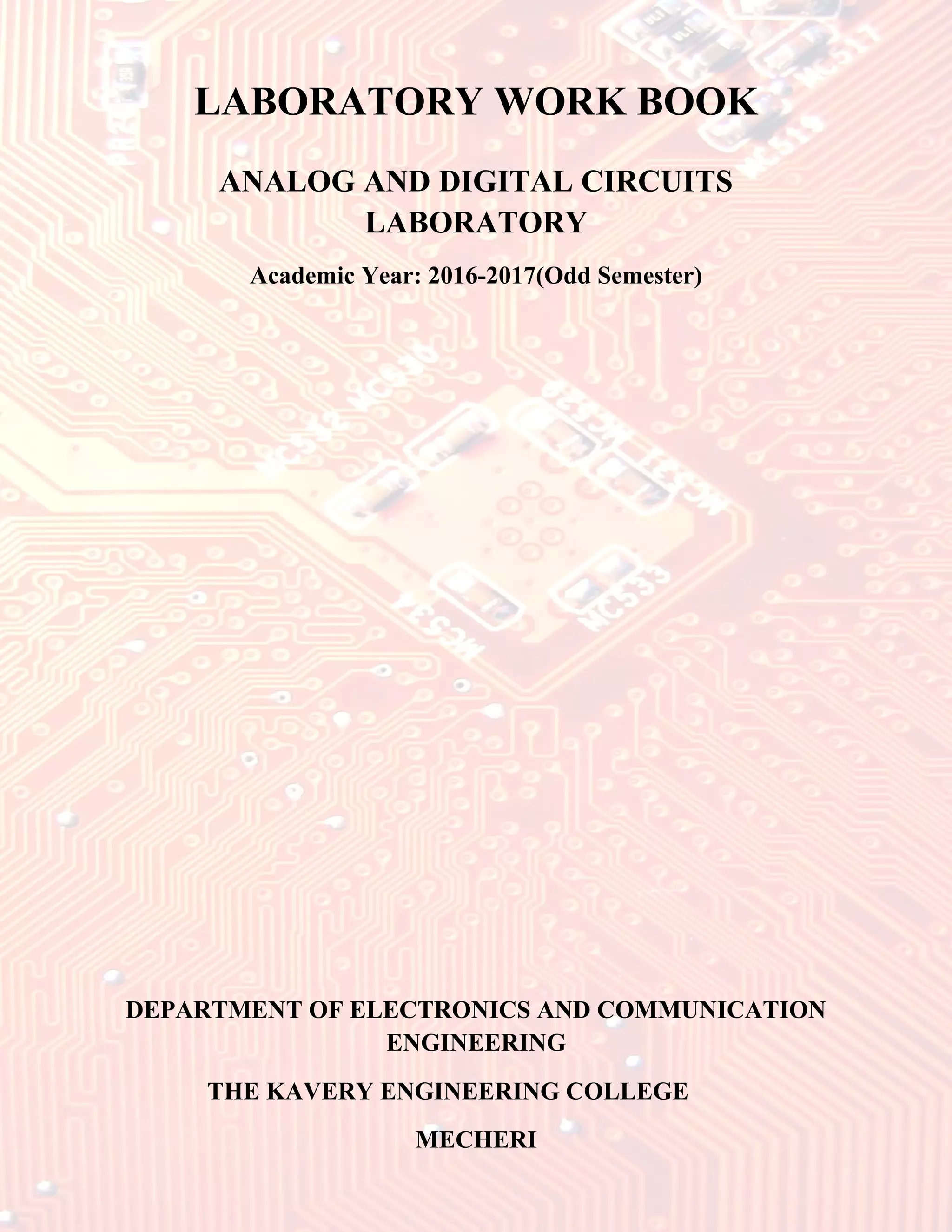 Lab manual front page new | DOC