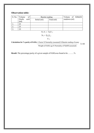 LAB MANUAL ANALYSIS Pharmaceutical Analysis BP 1ST SEMESTER | PDF