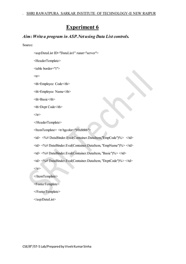 Lab Manual