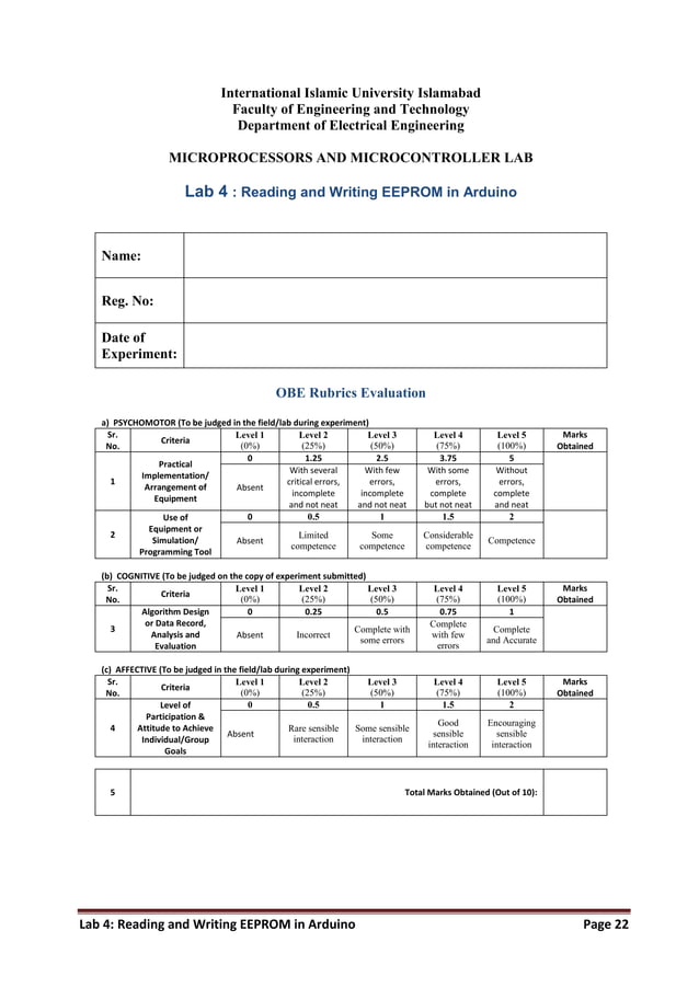 Lab Manual Arduino UNO Microcontrollar.docx | Computer Peripherals | Computing