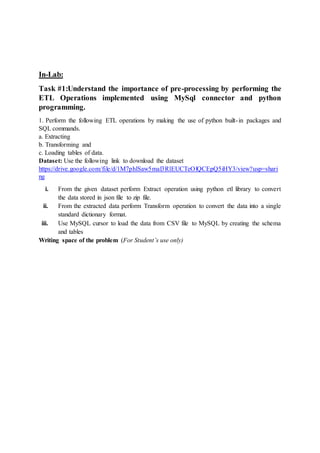 Lab manual etl | DOCX