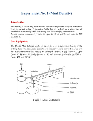 Drilling engineering laboratory manual by Muhammed Jamal Awl | PDF