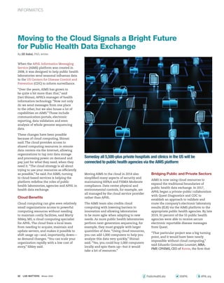 Moving to the Cloud Signals a Bright Future for Public Health Data ...