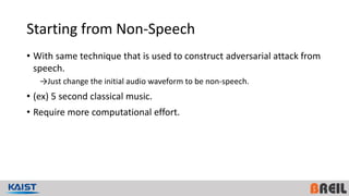 [Paper Review] Audio adversarial examples | PPTX | Digital Audio | Computer Software and ...