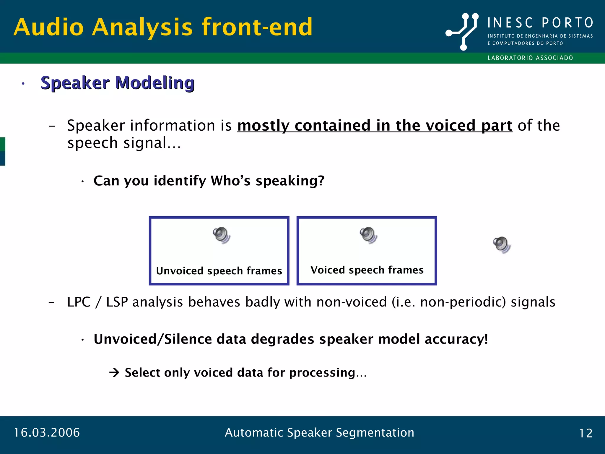 Speaker Segmentation (2006) | PPT
