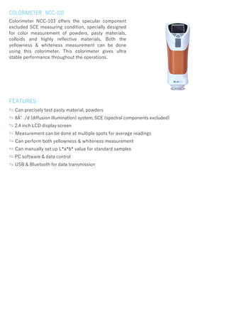 LABNICS-Colorimeter Labnics Equipment . | PDF