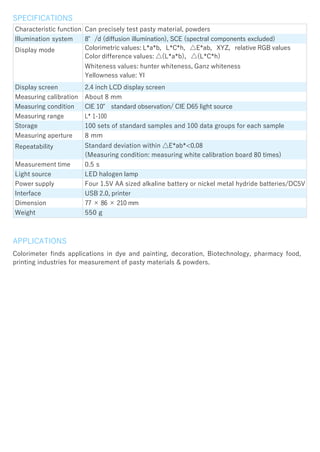 LABNICS-Colorimeter Labnics Equipment . | PDF