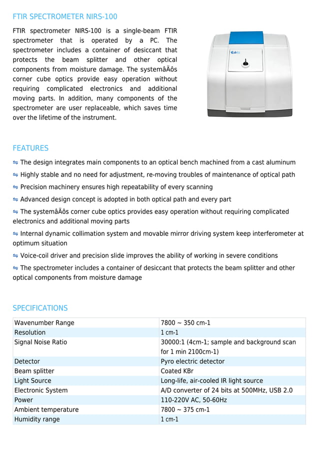 FTIR-Spectrometer | PDF | Physics | Science