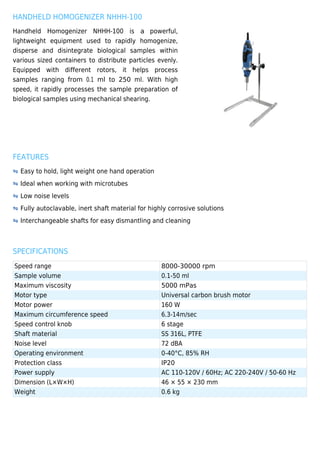 Handheld-Homogenizer | PDF