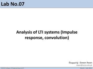 LTI Systems Analysis Impulse Response Convolution | PPT