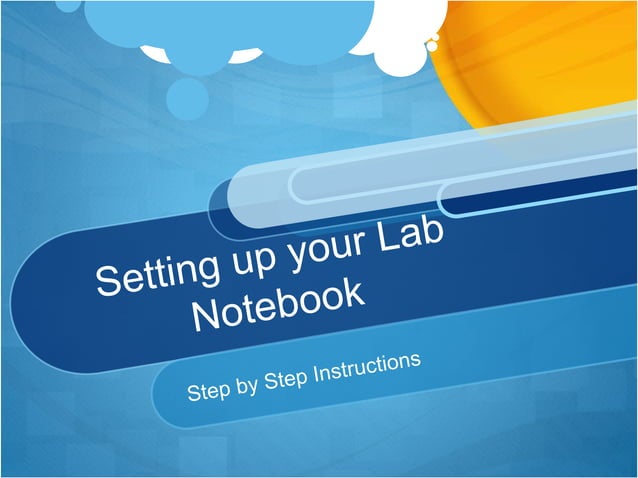 Lab notebook set up fritts | PPT