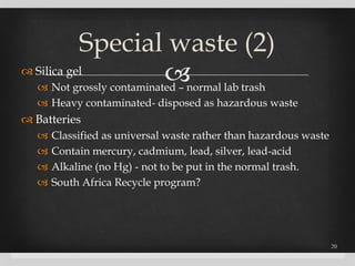 Laboaratory waste management | PPTX