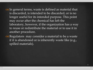 Laboaratory waste management | PPTX