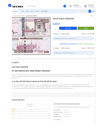 buy online Saudi Riyal (SAR)100 in Germany | PDF