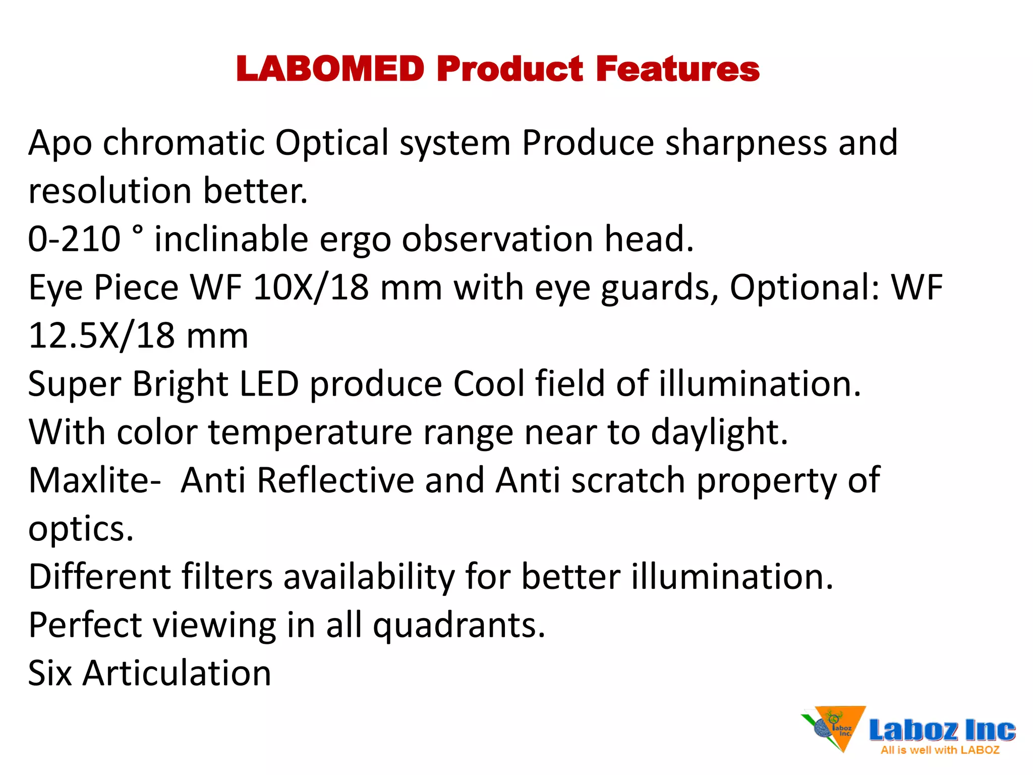 Dental Microscope (Labomed) | PDF