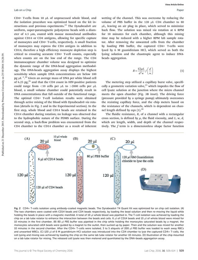 Lab on a chip 2016 qian liu | PDF