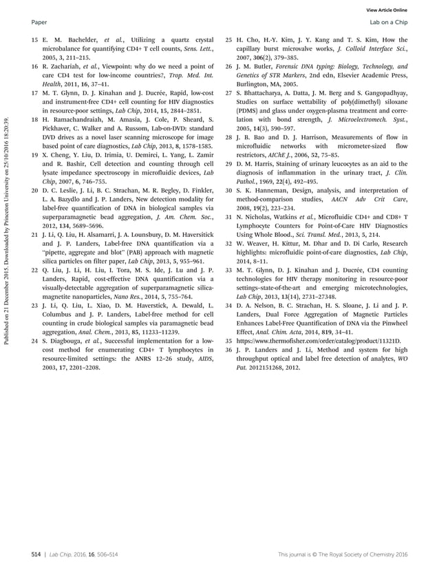 Lab on a chip 2016 qian liu | PDF