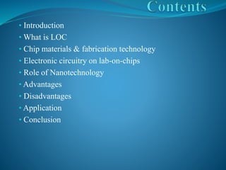 Lab on a chip | PPTX