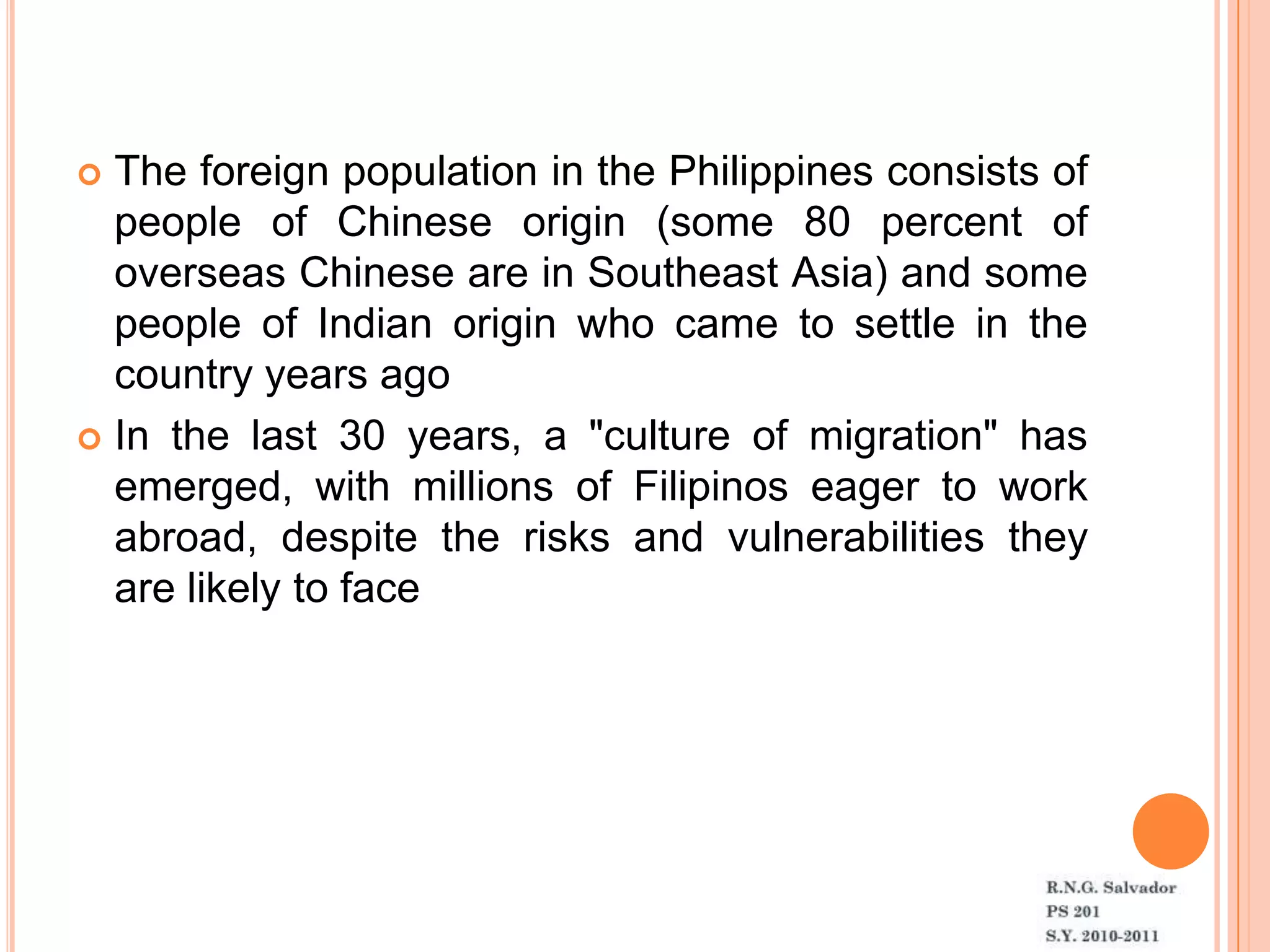 PS 201 Labor Migration And The Global Filipino | PPSX