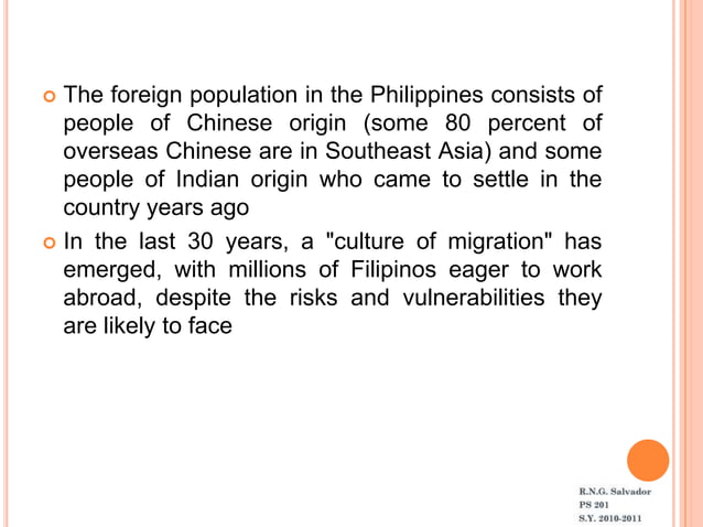 PS 201 Labor Migration And The Global Filipino | PPSX
