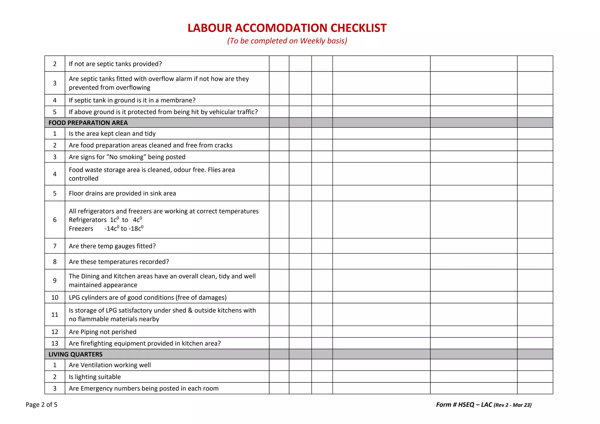 LABOR ACCOMMODATION CHECKLIST Form # HSEQ - LAC Rev 2.docx